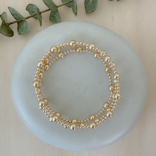 Gold Bead Bracelet - Etsy