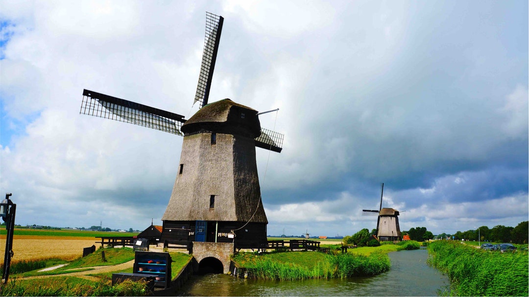 Iconic Netherlands Windmill Print, Europe Photography, Holland, Large ...