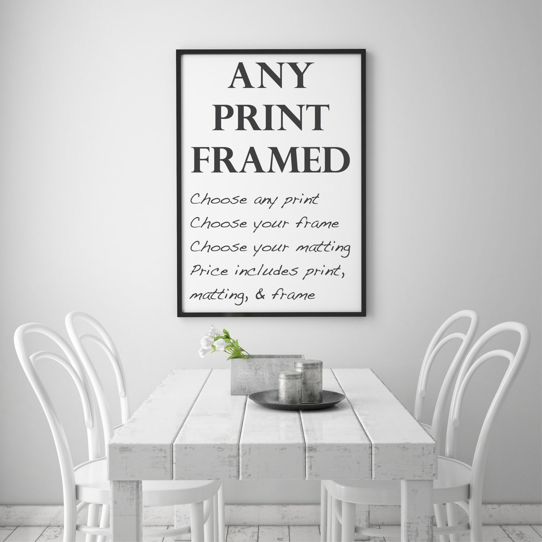 Custom Framed Print / Frame Any Artforevermoore Print / Variety of ...