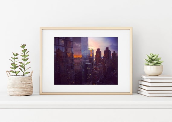 Iconic Manhattan Print Upper West Side NYC Sunset Fine Art | Etsy