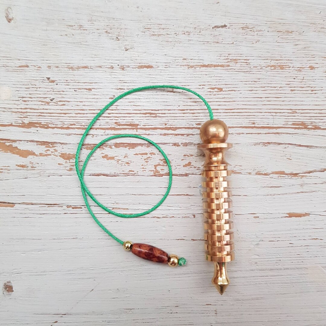 Egyptian Goddess Isis 9 Step Brass Pendulum With Dowsing Charts and ...
