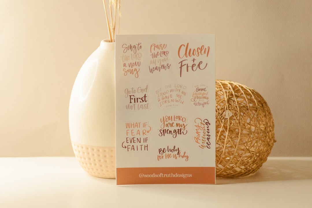 Chosen Free Stickers 4x6 Sticker Sheet - Etsy