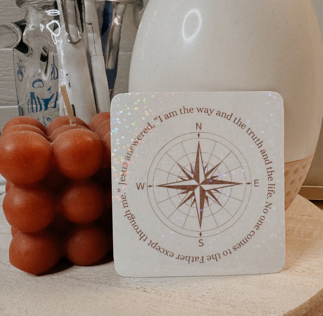 Christian Compass Sticker: Bible Journaling, Laptop Decal - Etsy