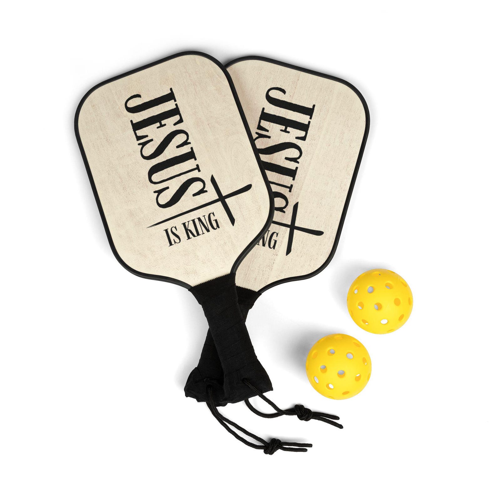 Pickleball Paddle Set - 'jesus is King' Design, Fun Sports Gift for ...