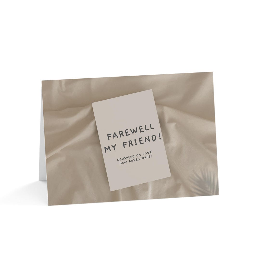 Farewell My Friend - Personalized Farewell Greeting Cards Set, Thank ...
