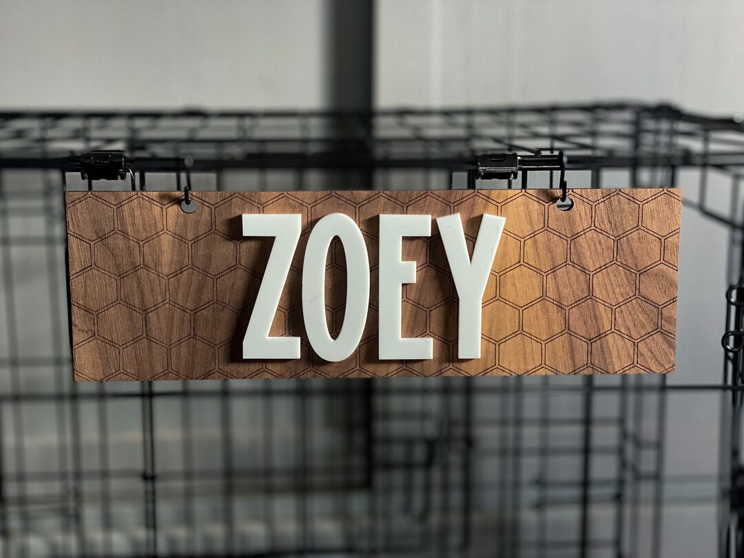 Personalized Dog Crate Sign - Dog Kennel Tag - Etsy
