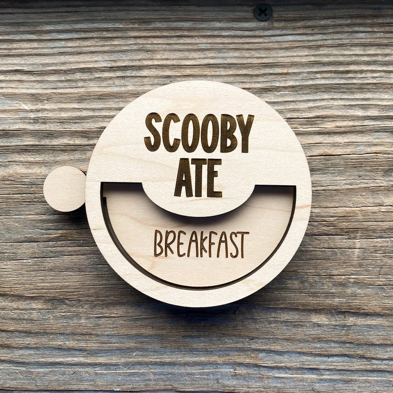 Personalized Dog Feeding Tracker Sign - Dog Feeding Reminder Magnet ...
