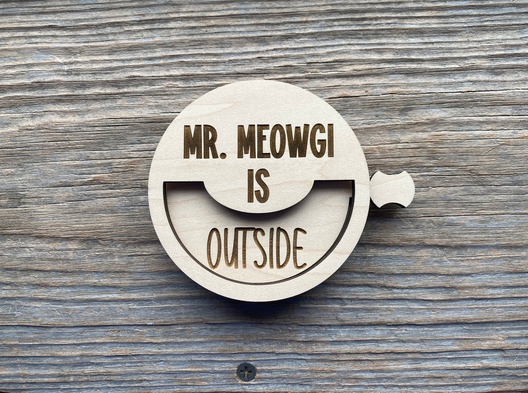 Personalized Indoor/outdoor Cat Reminder Magnet - the Cat is Inside ...