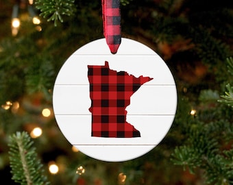 Custom Plaid Minnesota Handmade Ornaments - Etsy