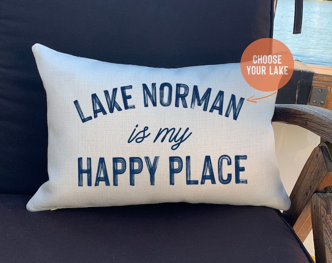 Lake House Pillow, Lake Pillow, Lumbar Pillow, Personalized Lake Pillow ...
