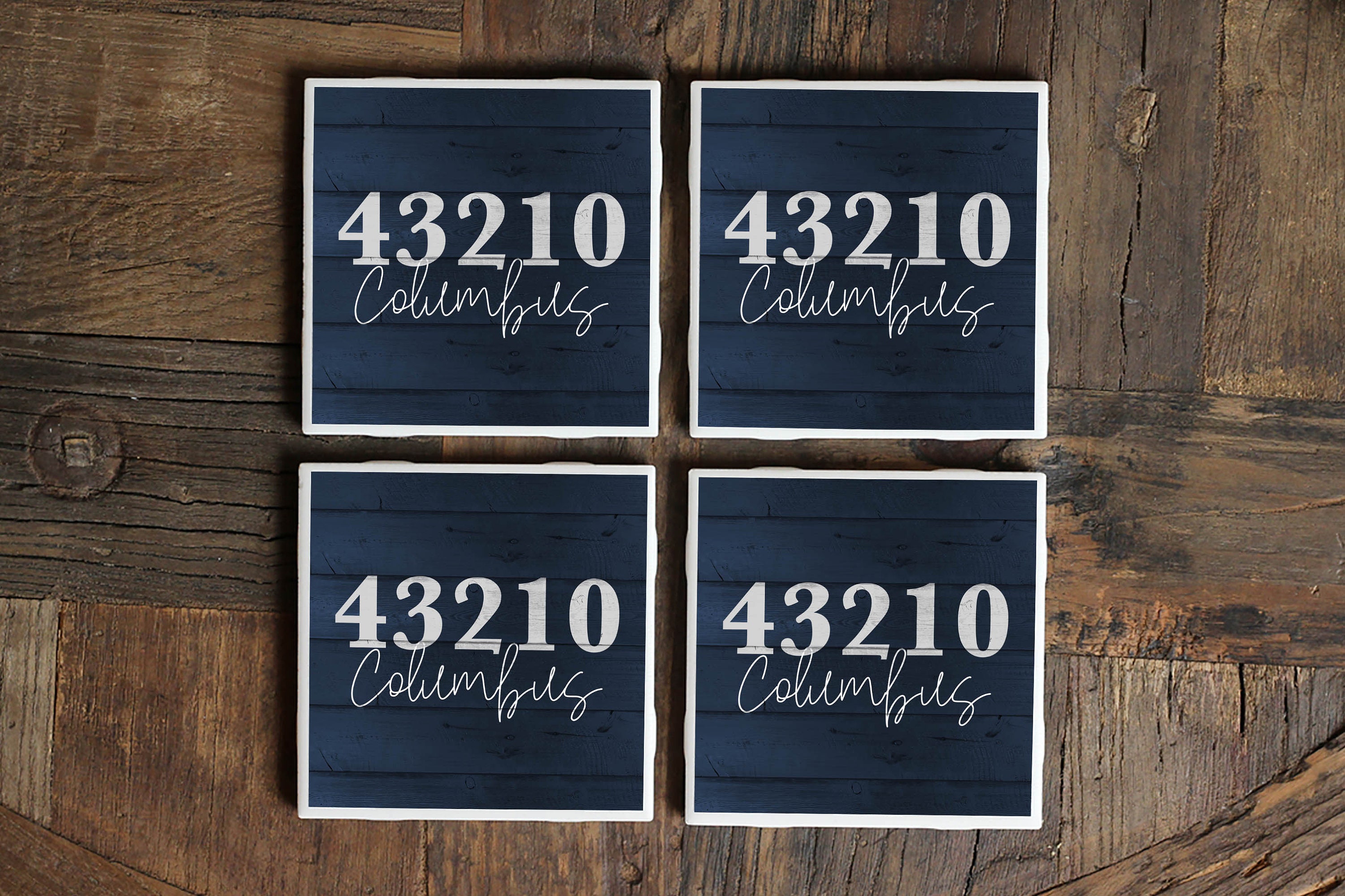 Custom Zip Code Coasters Zip Code Gift Tile Coasters - Etsy