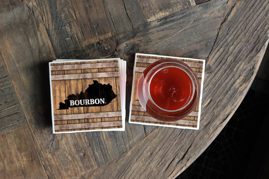Bourbon Coasters, Kentucky Bourbon, Kentucky Gift, Bourbon Lover Gift ...