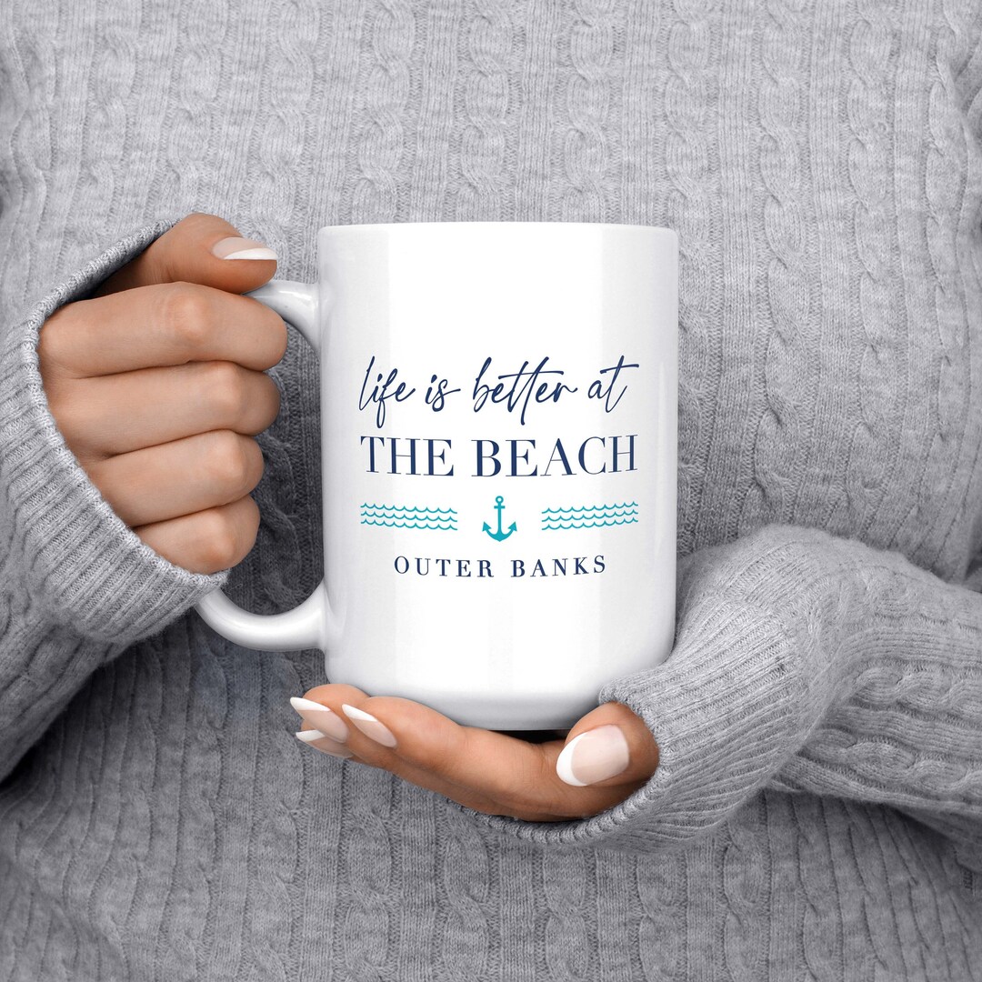 Custom Beach Mug, Beach Life Mug, Beach House Gift, Beach House Decor ...