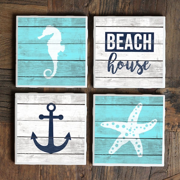 Beach Coasters - Etsy