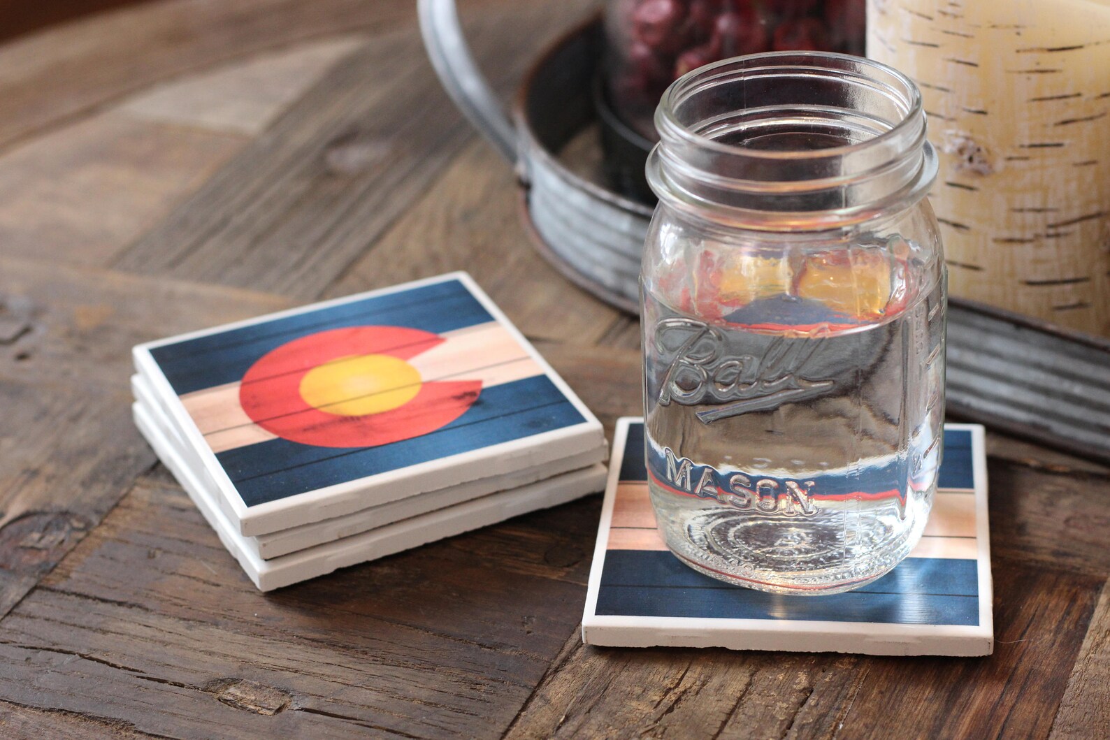 Colorado Gifts / Colorado Flag Coasters / Colorado | Etsy