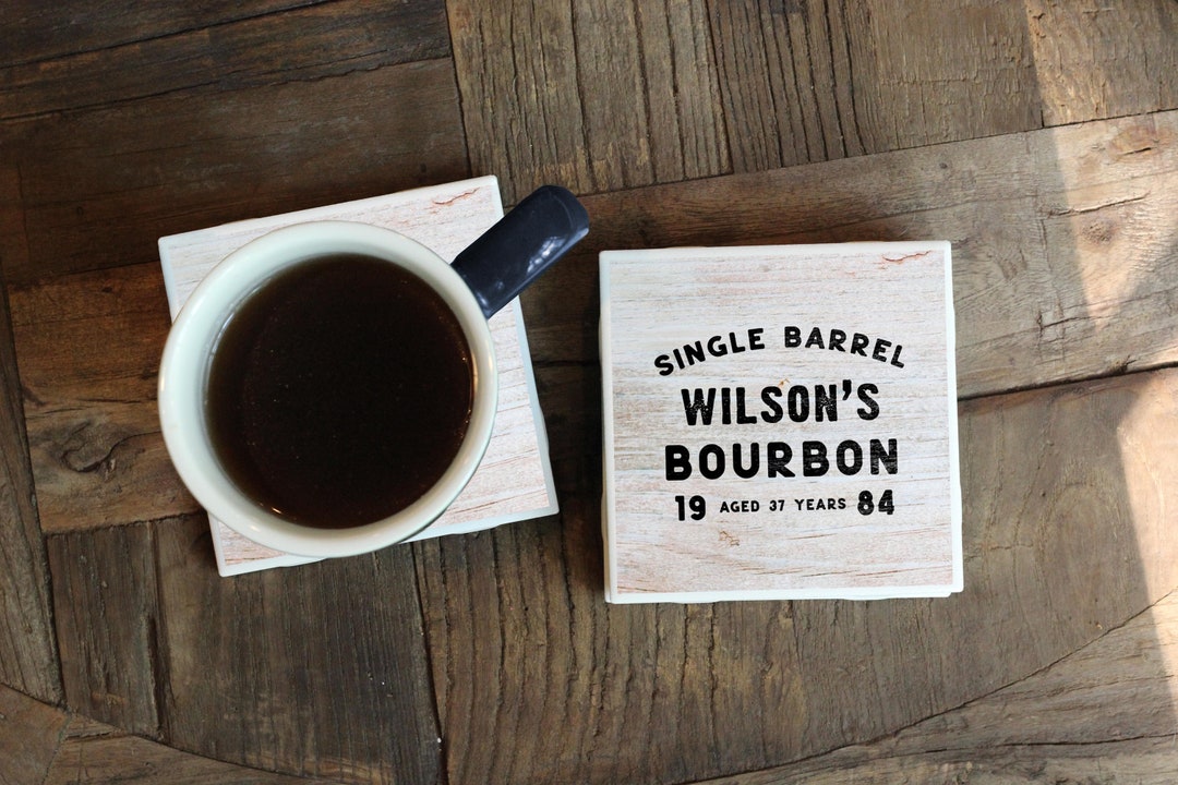 Custom Bourbon Gift, Bourbon Coasters, Bourbon Decor, Personalized ...