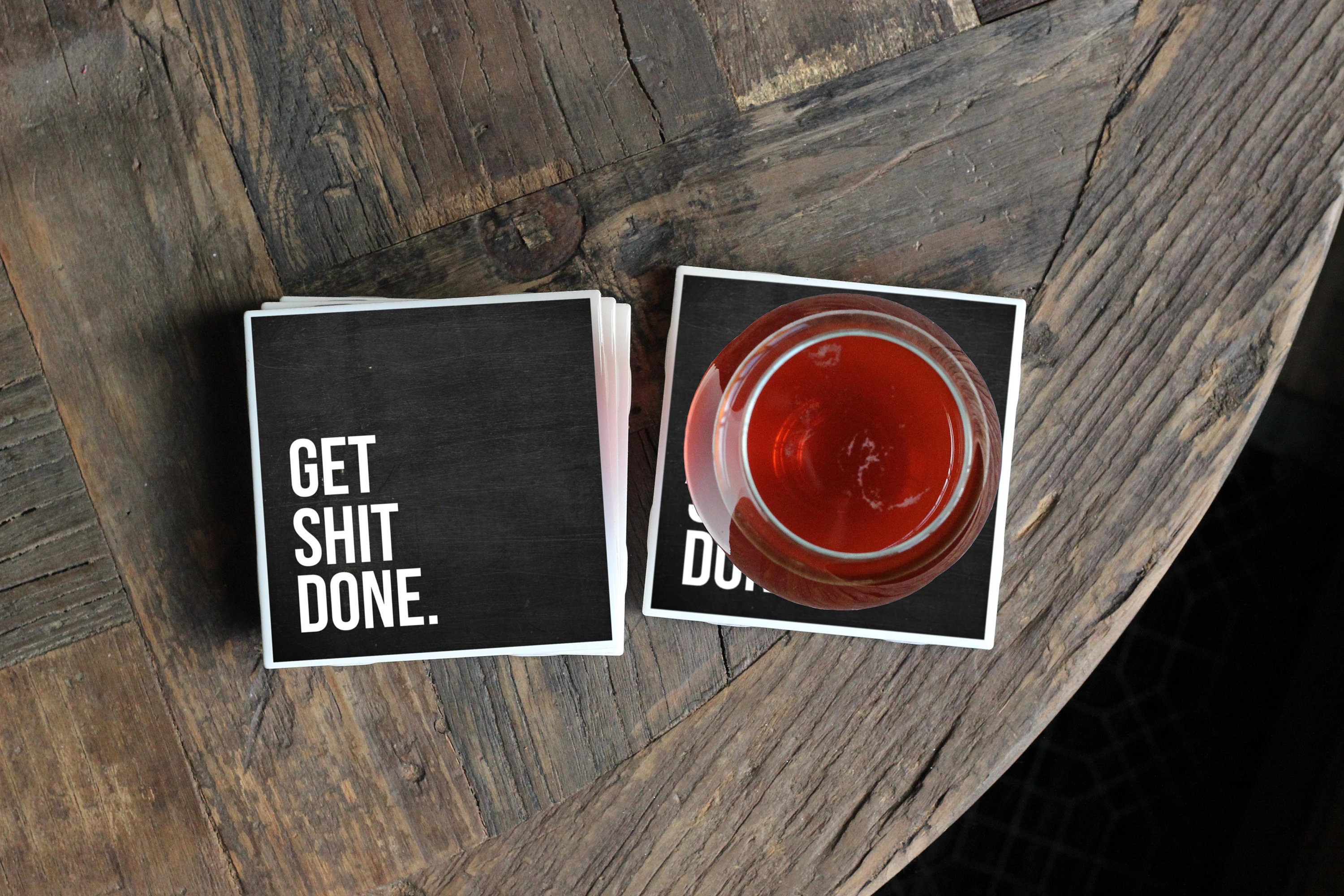Funny Coasters / Get Shit Done / Motivational Gift / Best | Etsy