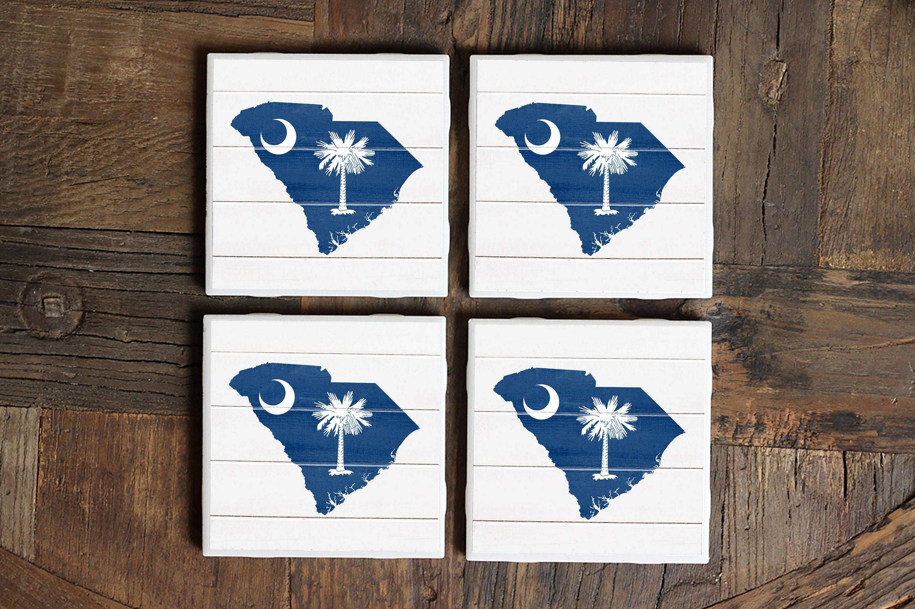 South Carolina Gift, Palmetto Flag, South Carolina Coasters, Carolina ...