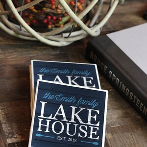 Custom Lake House Decor / Lake Lover Gift / Personalized Coasters ...