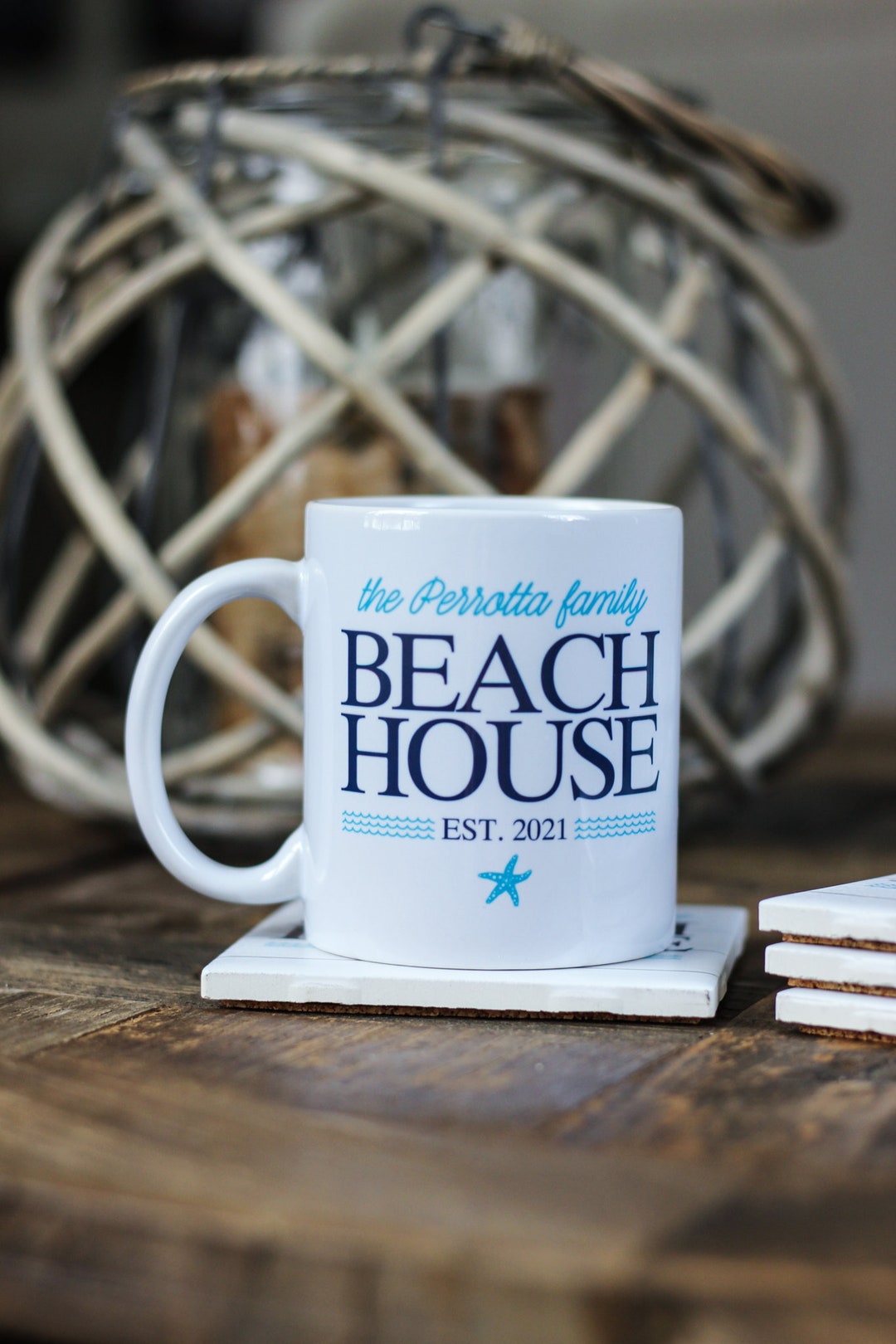 Beach House Gift, Beach Mug, Personalized Mug, Family Beach House ...