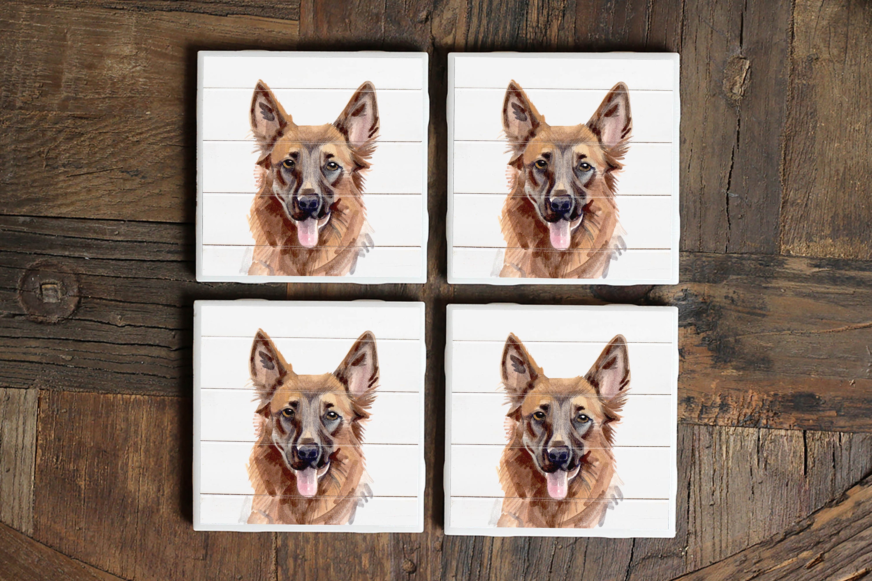 German Shepherd Coasters Dog Coasters Pet Coasters German - Etsy