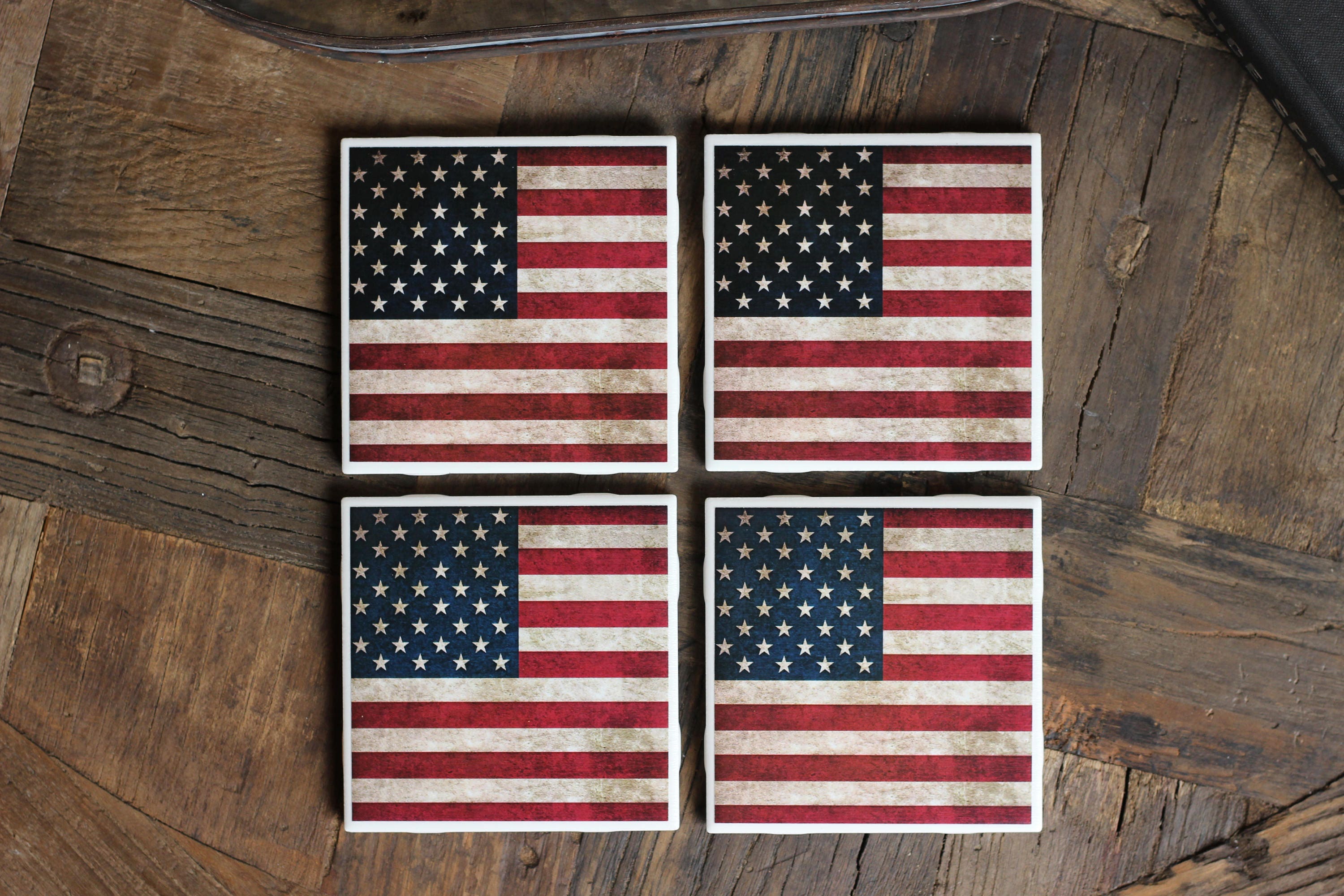 Rustic American Flag / Coasters / USA / American Flag / Flag Coasters ...