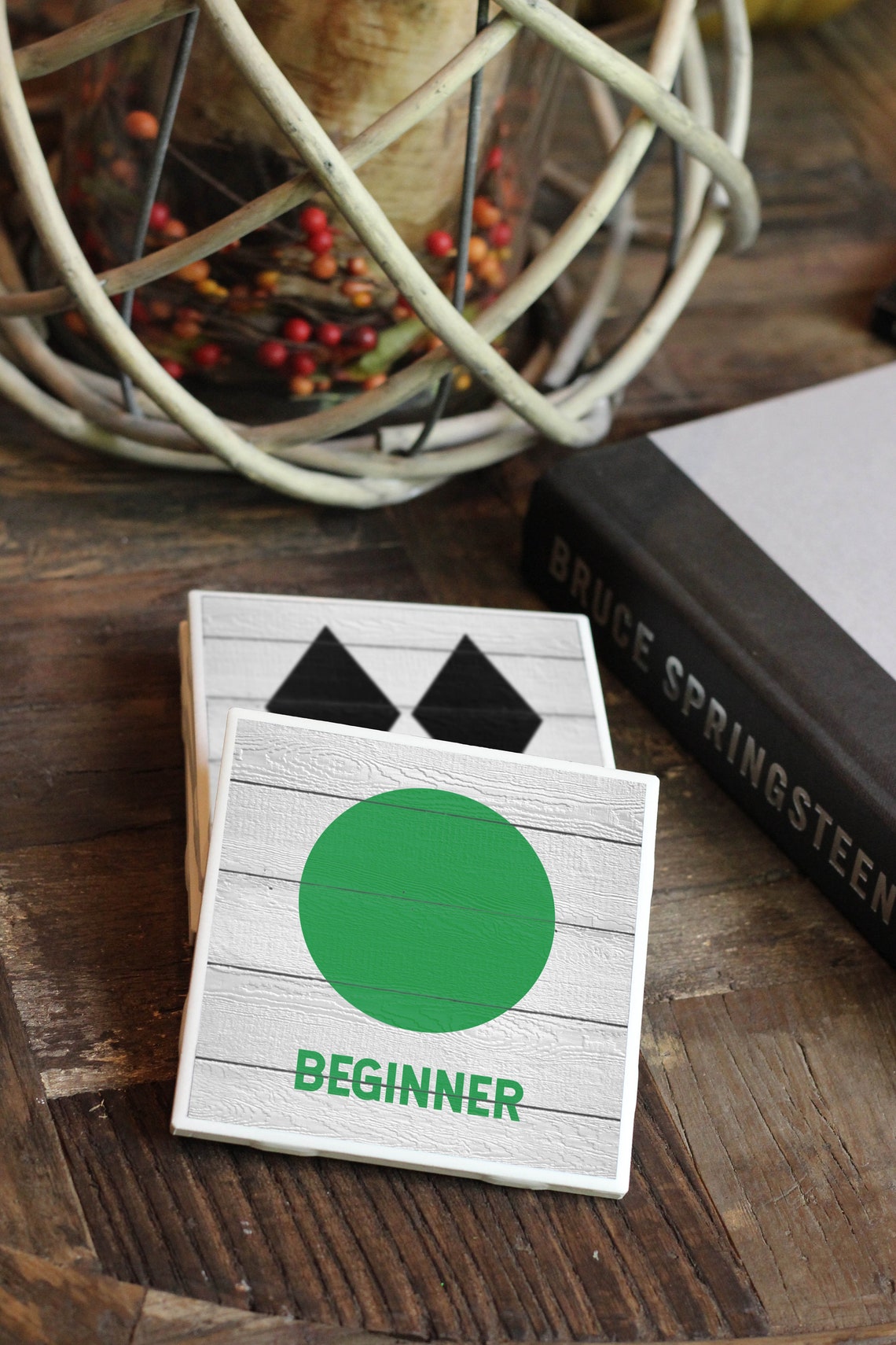 Ski Coasters / Ski Decor / Ski Gifts / Gifts for Skiers / | Etsy