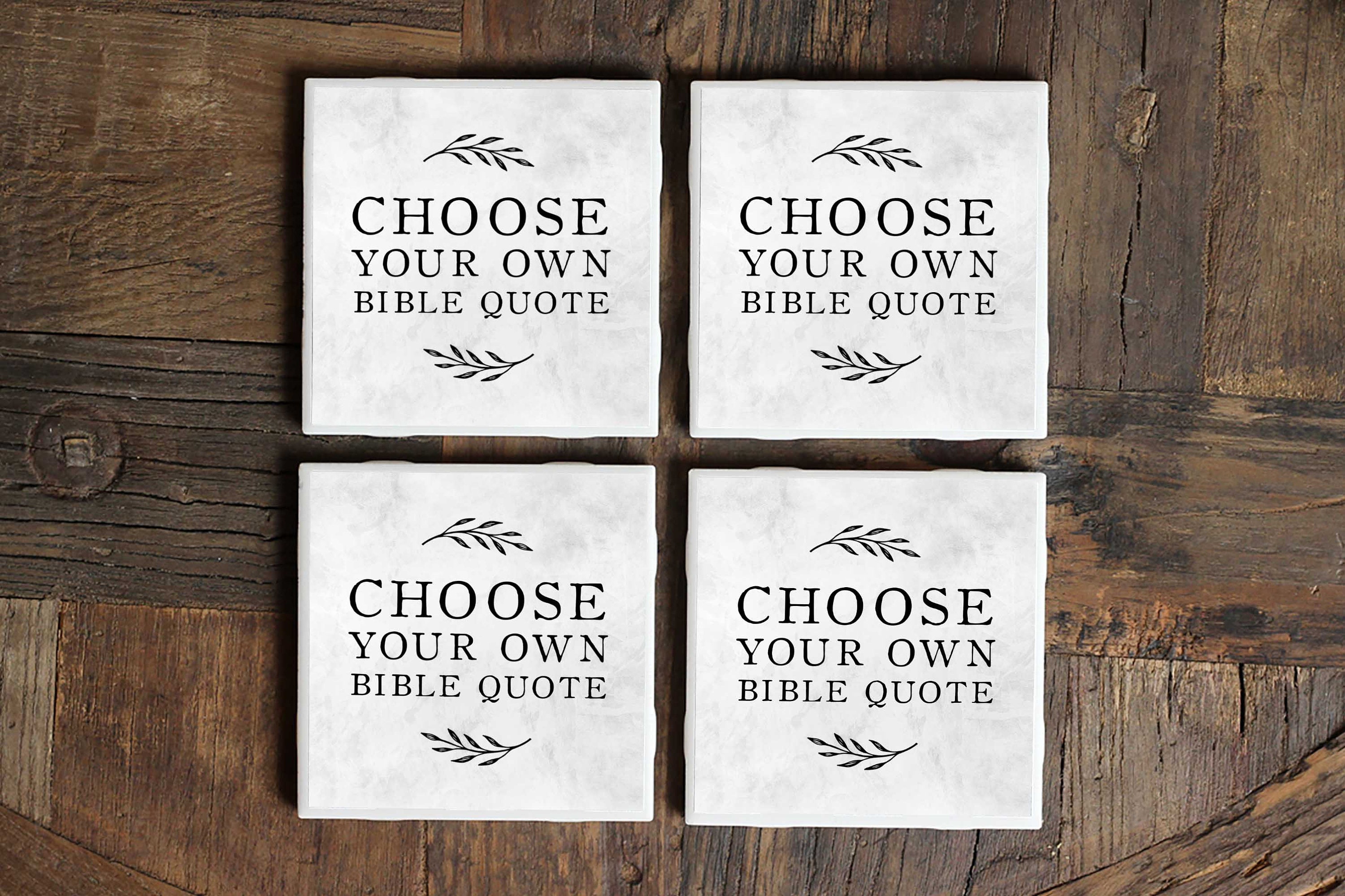 Custom Bible Verse Coasters Bible Verse Religious Gifts - Etsy