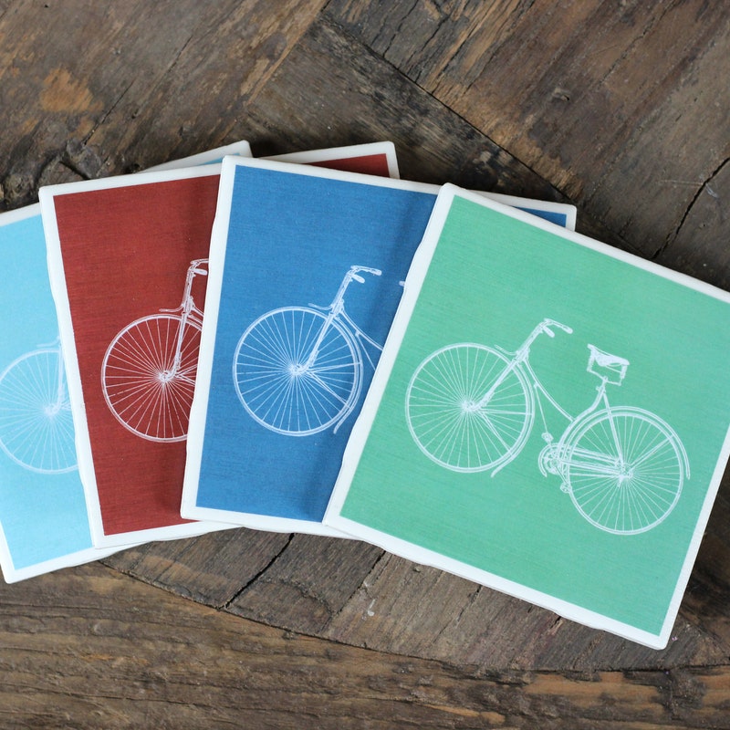 Bicycle Coasters - Etsy