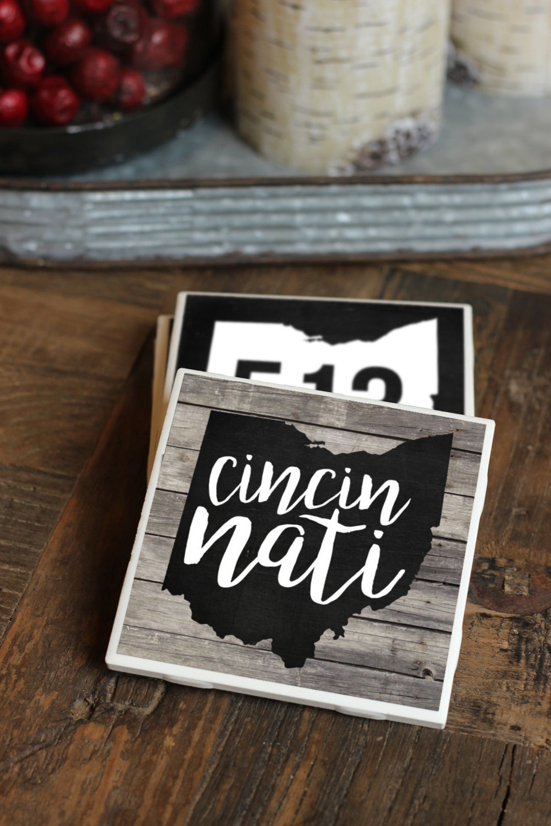 Cincinnati Gift / Coasters / Ohio Wedding Gift / Moving Away Gift ...