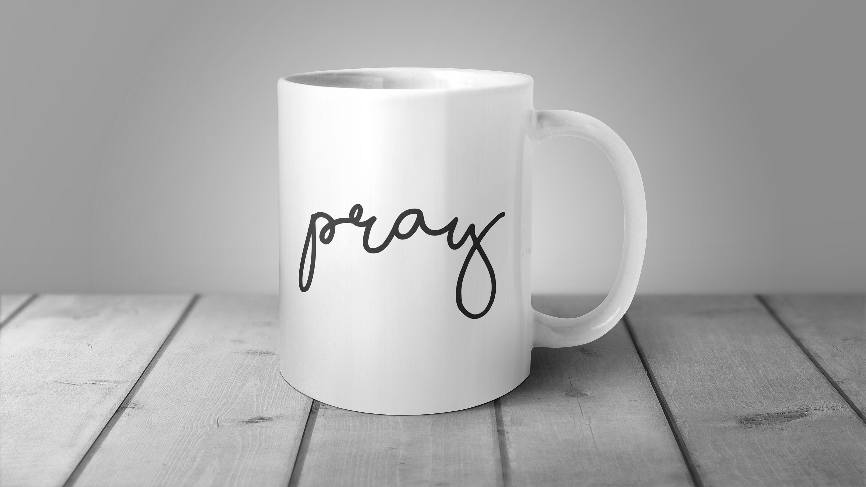 Prayer Mug Christian Gifts Pray Mug Farmhouse Mug | Etsy