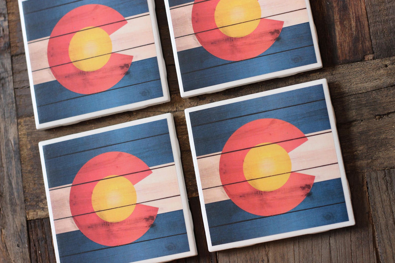 Colorado Gifts / Colorado Flag Coasters / Colorado | Etsy