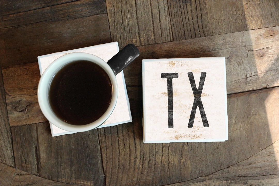 Texas Coasters, Texas Gift, Texas Decor, Austin TX, TX, Modern ...