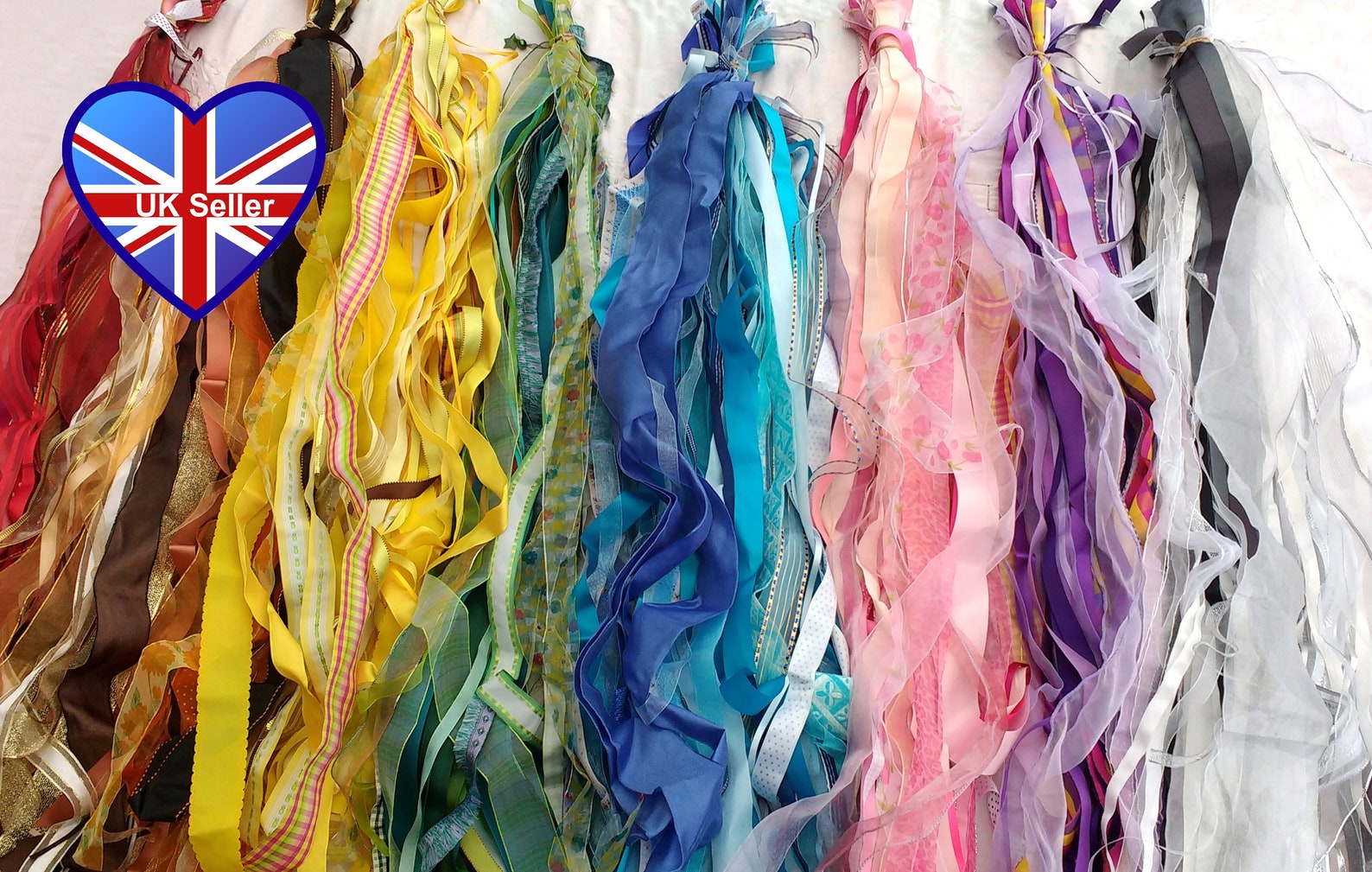 20x1m Grab Bag of Ribbons. Huge Mix of Ribbon Colours Widths | Etsy UK