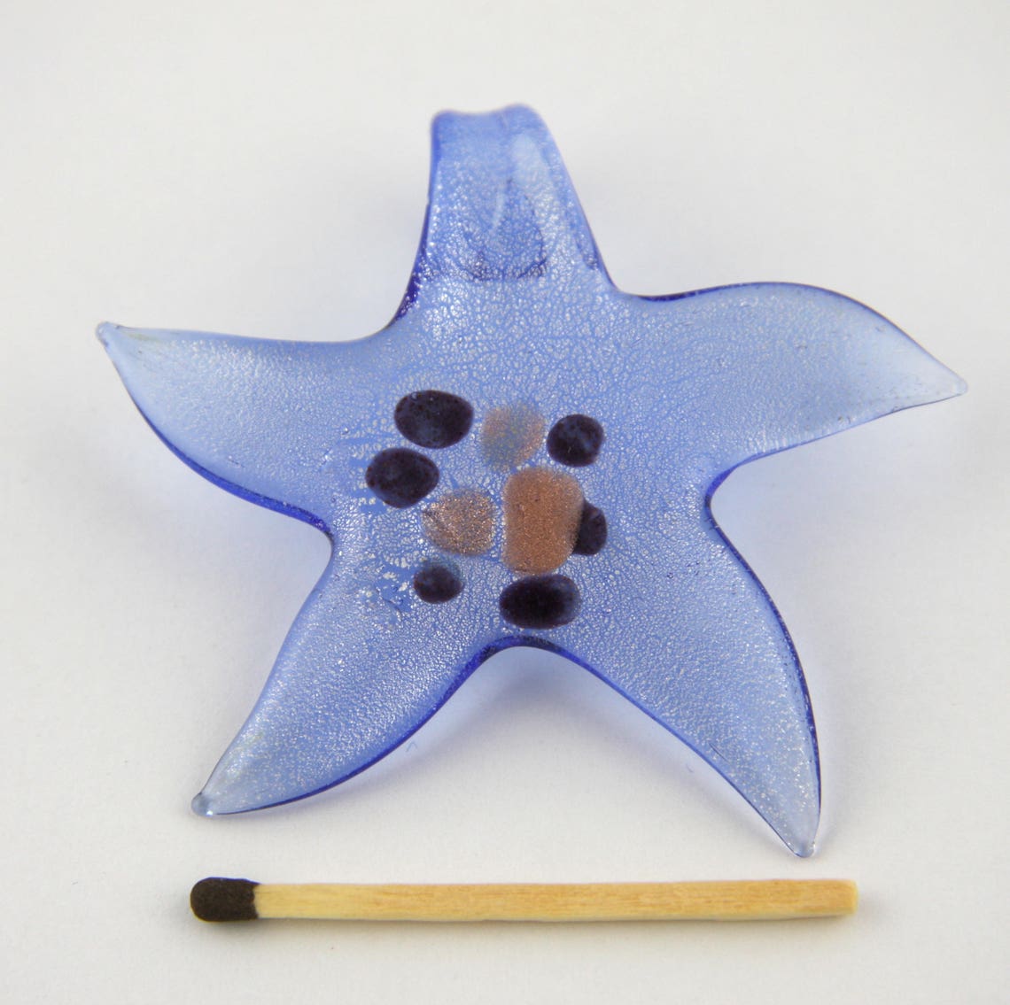 A Single Murano-style 60mm Silver Foiled Flat Starfish | Etsy