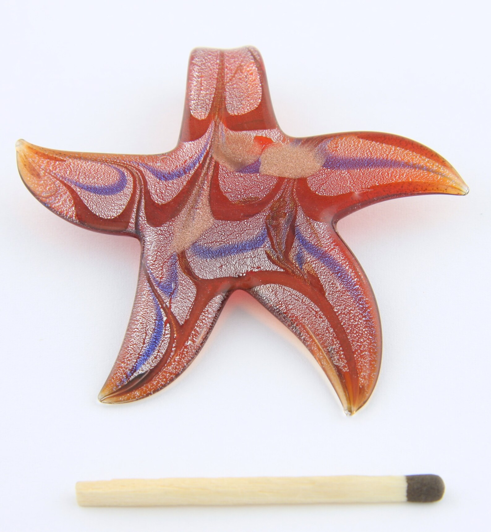 A Single Murano-style 60mm Silver Foiled Flat Starfish | Etsy