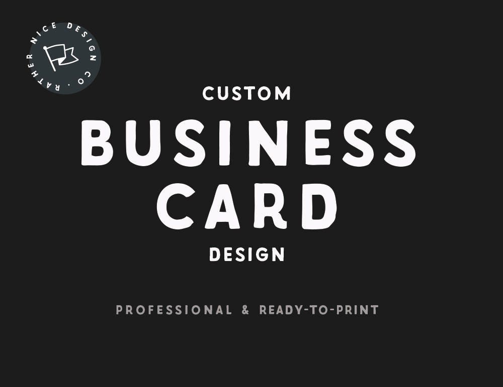 Custom Business Card Design Custom Branding Package - Etsy