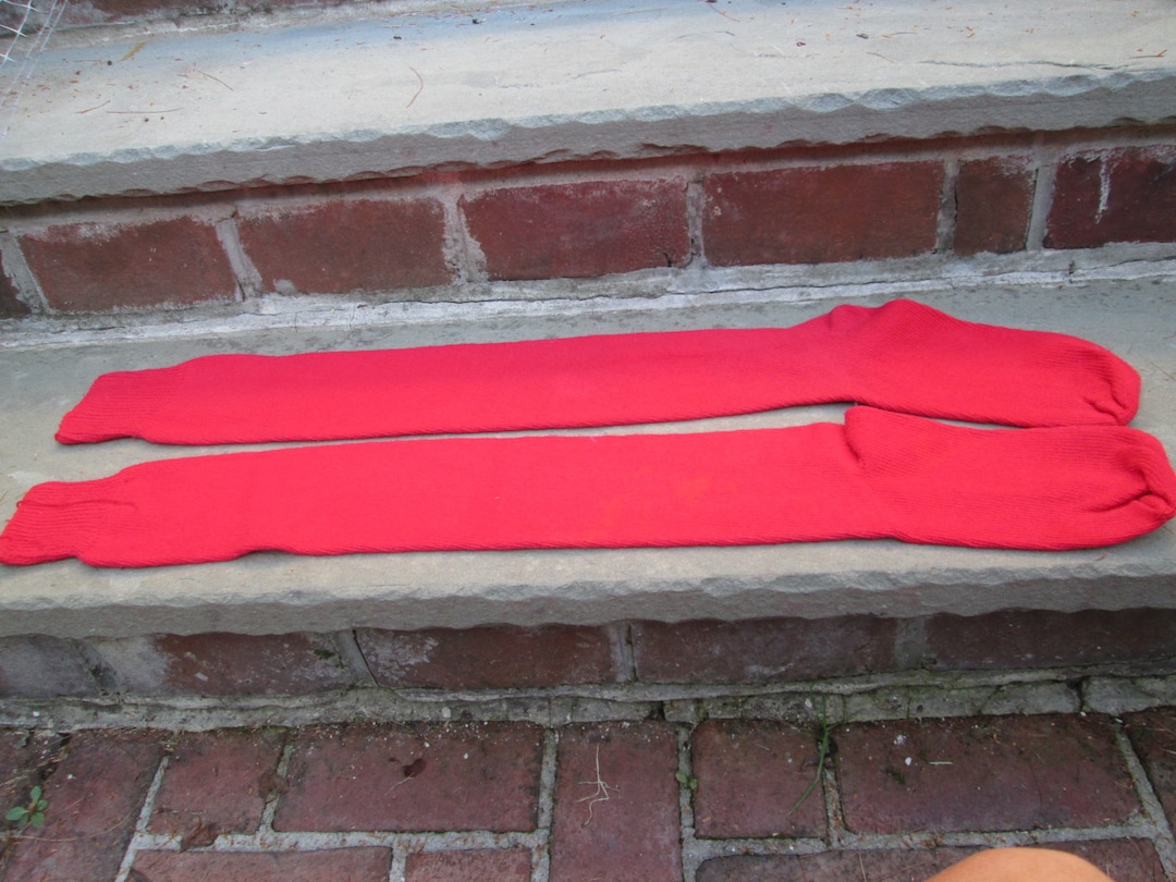 RED COLONIAL STOCKINGS 18TH C Cotton - Etsy