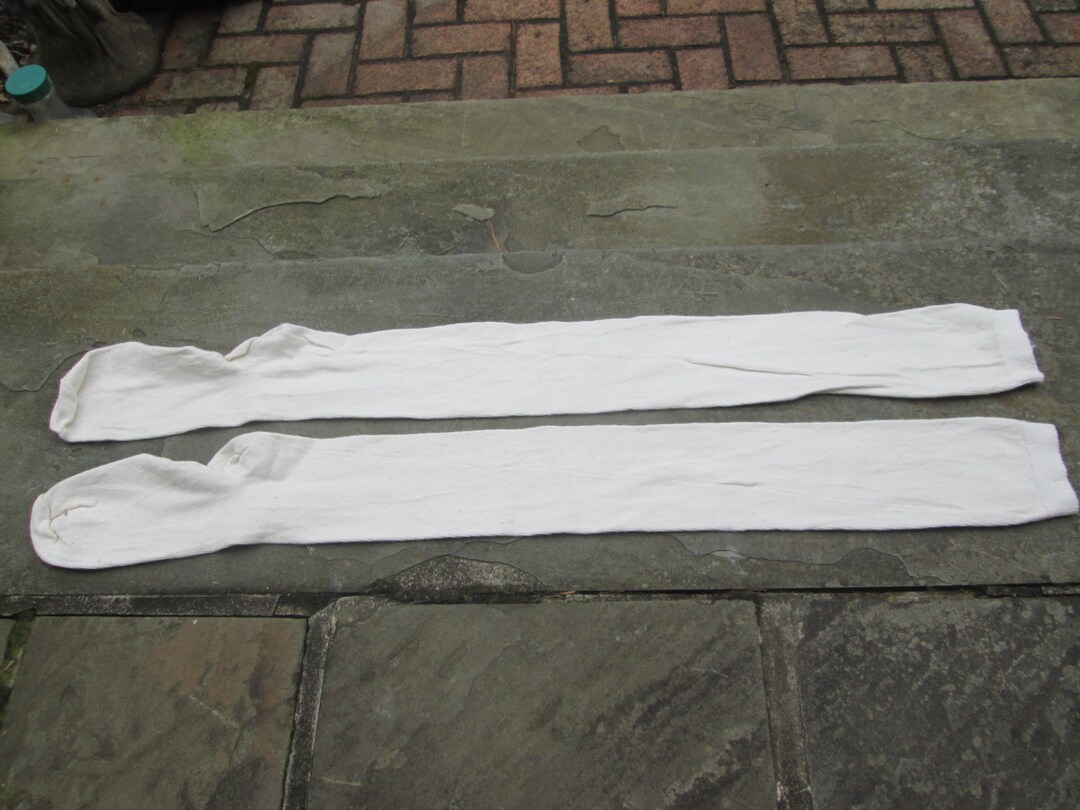 STOCKINGS UNBLEACHED IVORY Colonial 18thc Cotton - Etsy