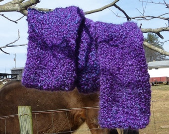 Knit Scarf Purple | Etsy
