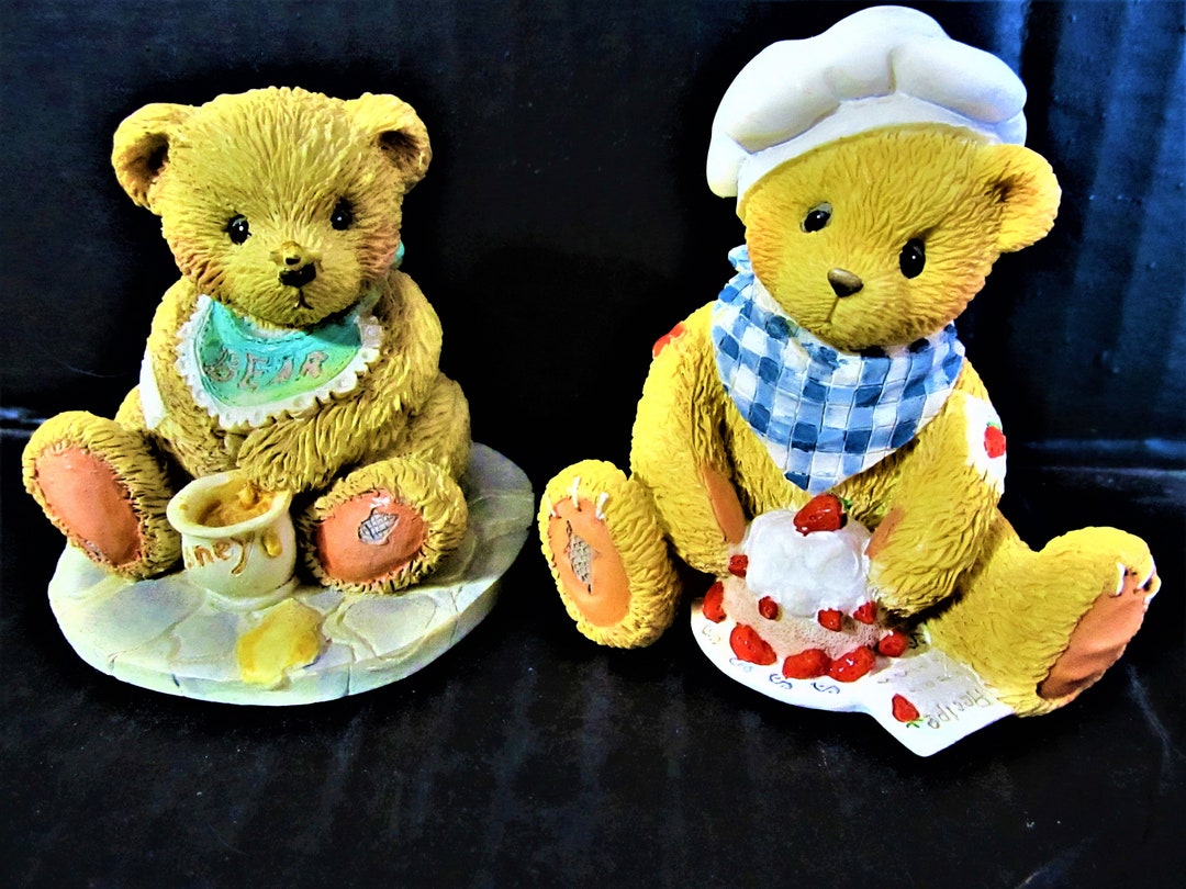 Vintage Pair of Cherish Teddies 1) Benji & 2) Matthew Figurines - Etsy