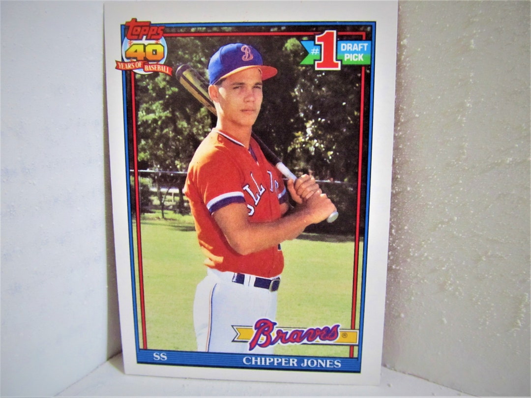 Topps 1990 " Chipper Jones " Collector Baseball Card - Etsy