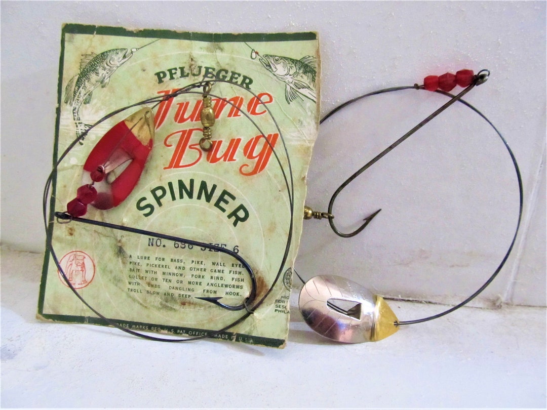 Antique Set of 2 Pflueger 1920's " June Bug " Spinner - Etsy