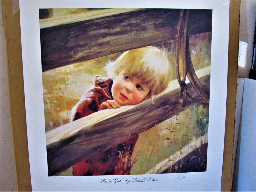 Donald J. Zolan's 1989 " Rodeo Girl " Collector Print - Etsy
