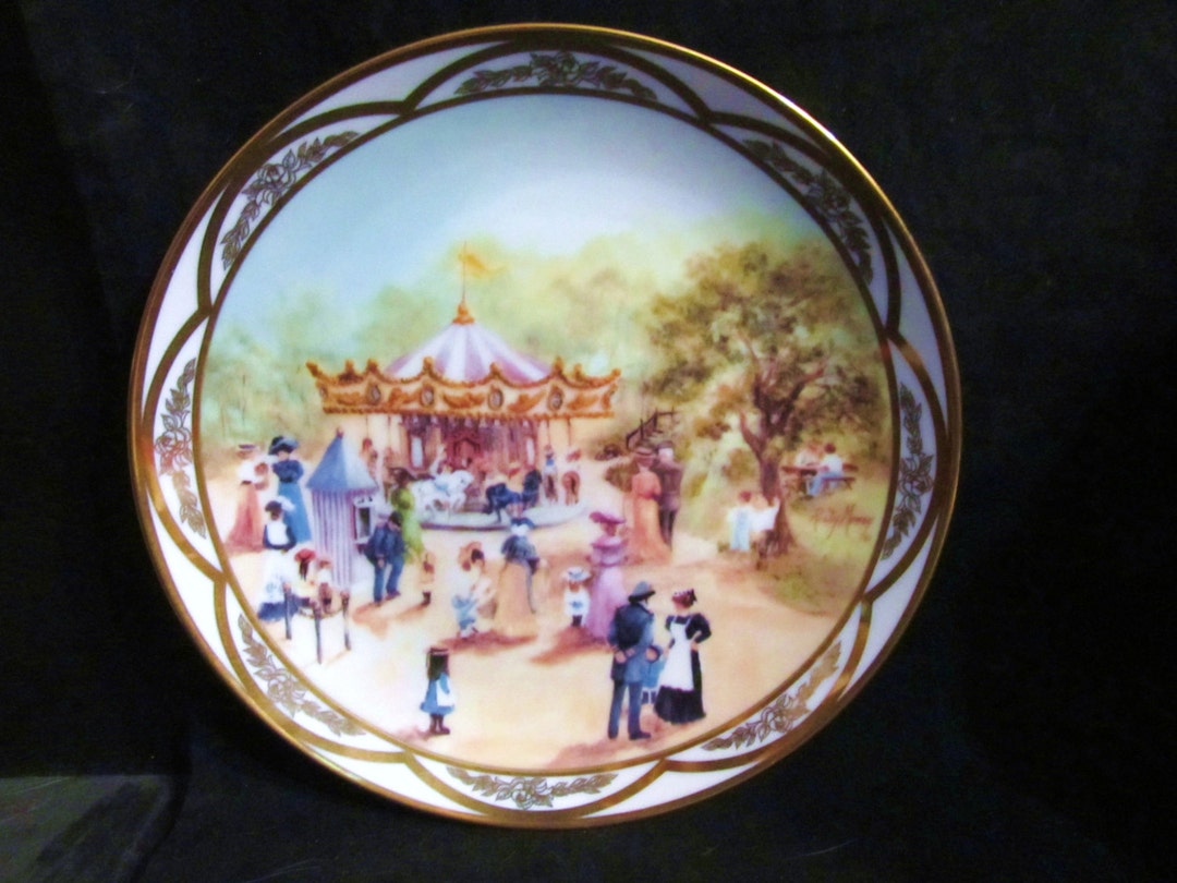 Rusty Money's "childrens Carousel" Collector Plate - Etsy