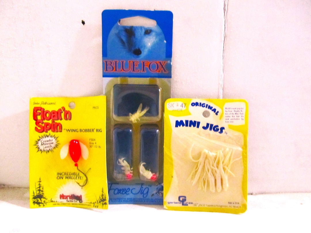 Vintage 1 Blue Fox Foxee Jigs, 2float'n Spin3 Mini Jig Tubes Lures - Etsy