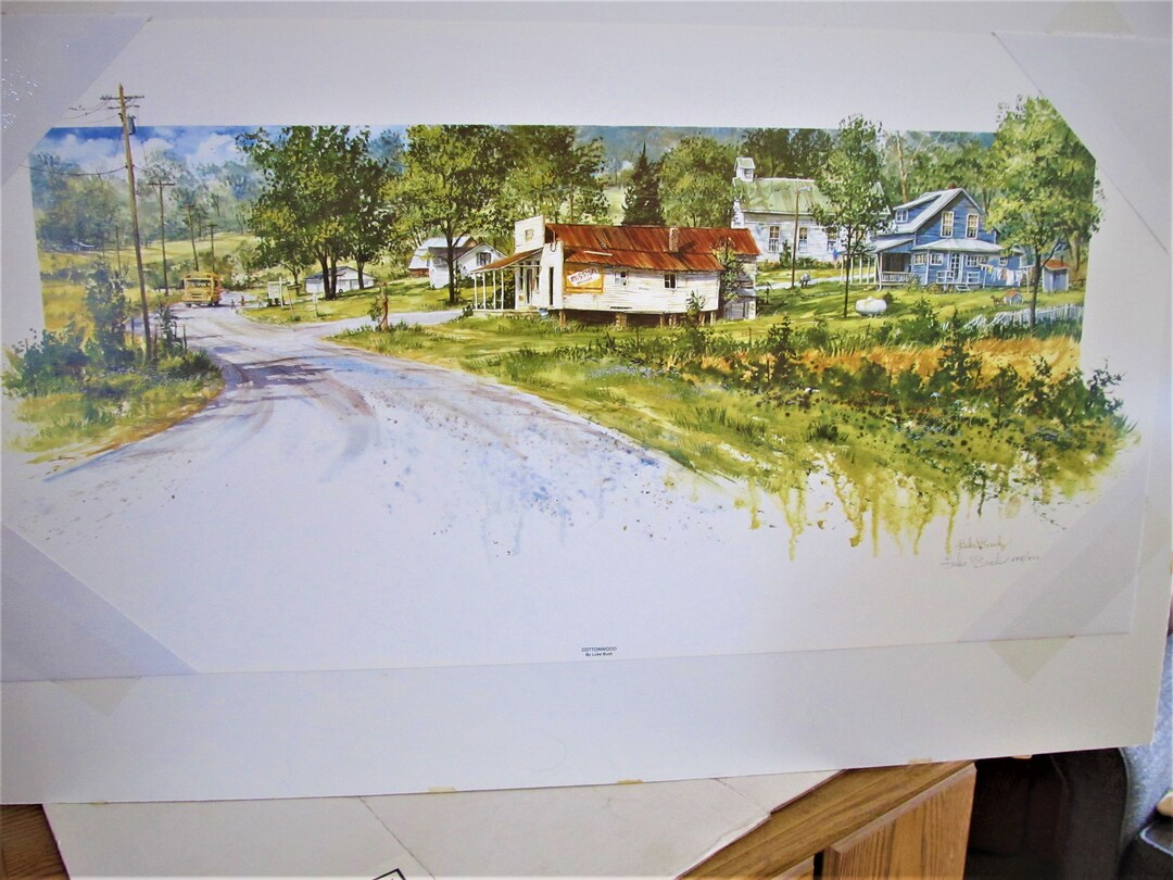 Luke Buck's 1990's " Cottonwood " Off-set Lithograph Print - Etsy