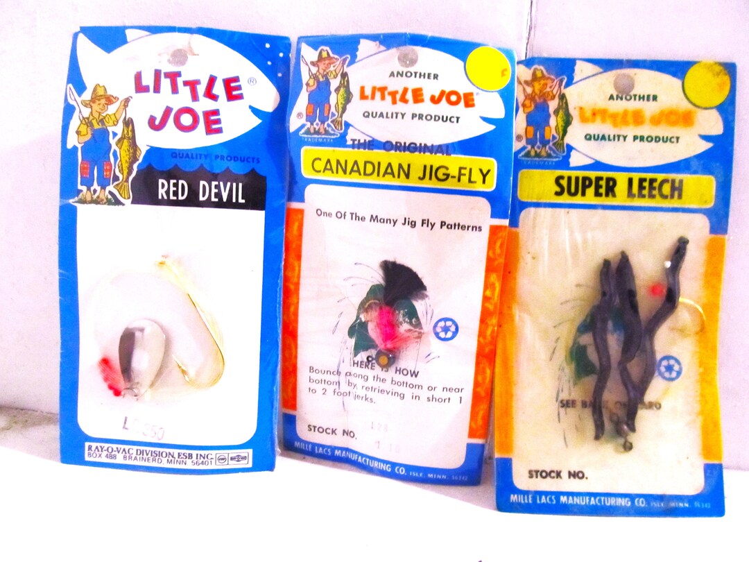 Vintage Little Joe 1960's " Super Leech, Red Devil & Canadianjig Fly - Etsy