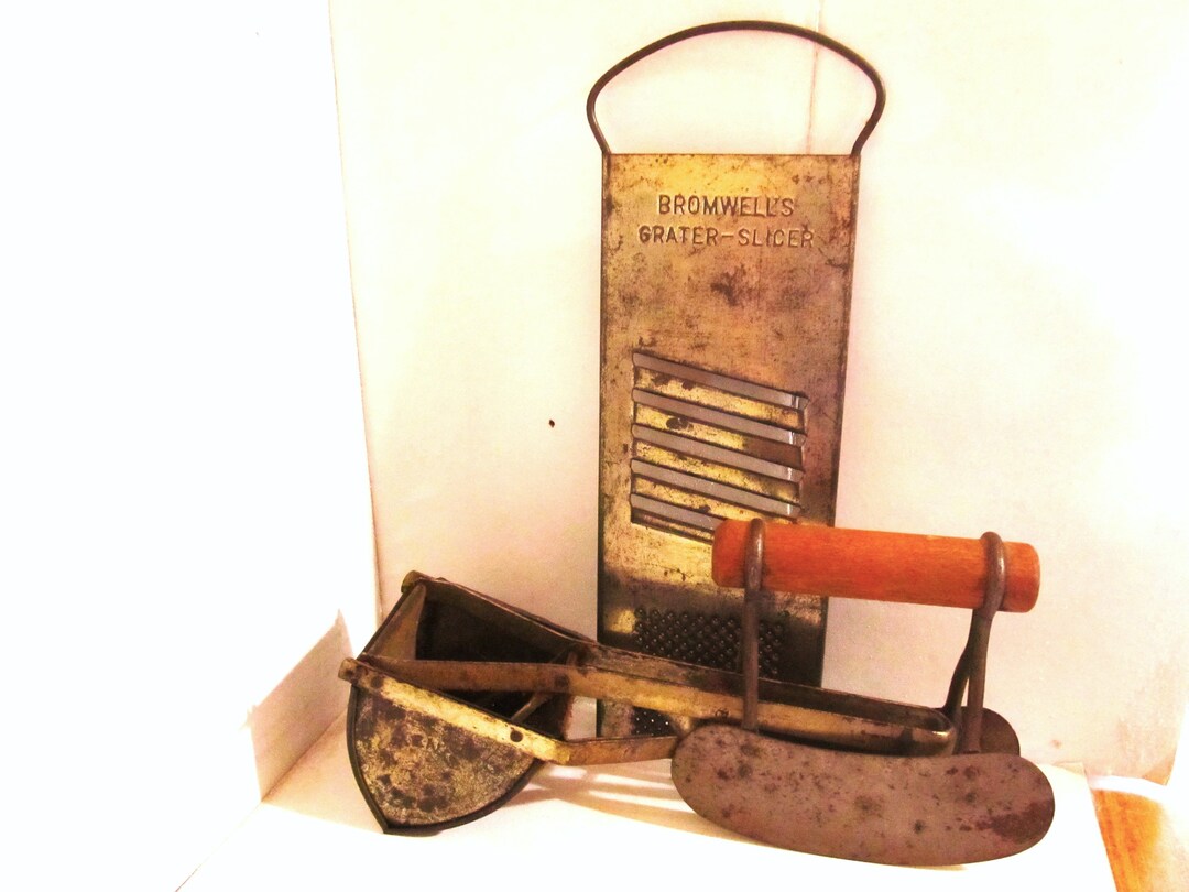Antique 1930's Bromwell's Slicer, Henis Press, & Unknown Chopper - Etsy