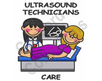 Mermaid Ultrasound Tech baby girl photo machine embroidery | Etsy